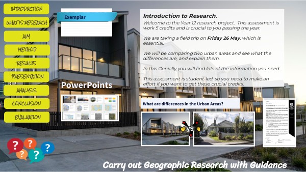 Year 12 Research Project - Urban Landscape | Genially