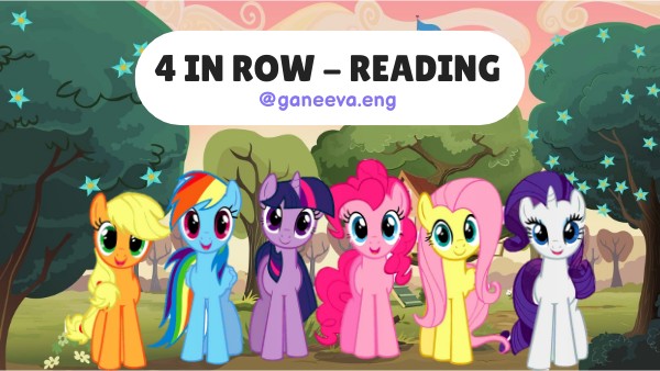 4 in row - reading (CVC + CVCe) | Genially