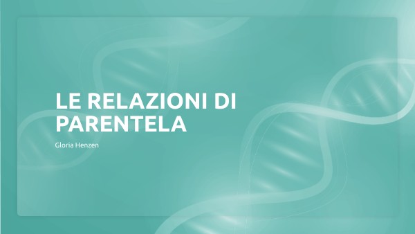 Le relazioni di parentela | Genially