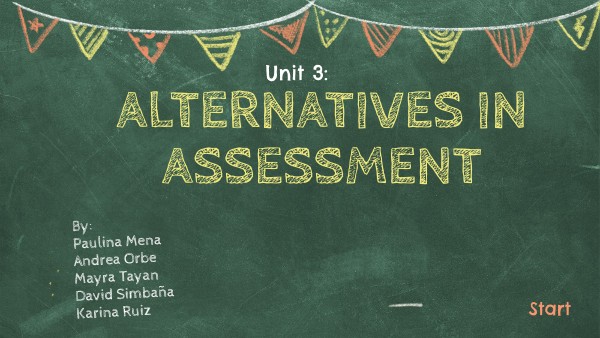 Group 3: Alternatives in Assessment | Genially