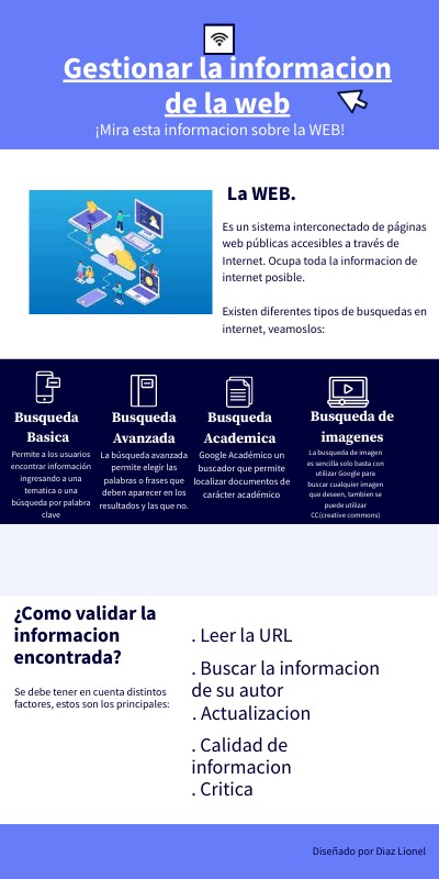 Gestionar la informacion de la web | Genially