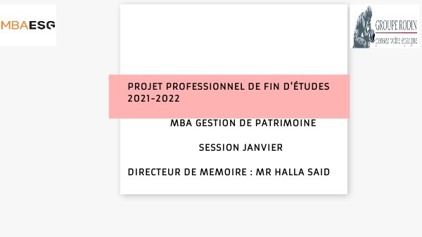 POWERPOINT PROJET PROFESSIONNEL | Genially