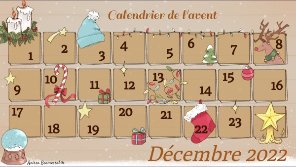 Calendrier de l'avent mathématiques | Genially