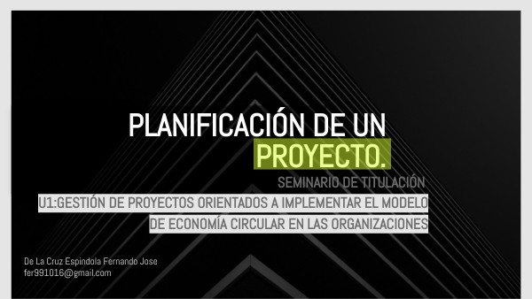 PLANIFICACIÓN DE UN PROYECTO. | Genially