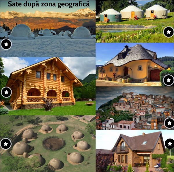 Sate după zona geografică