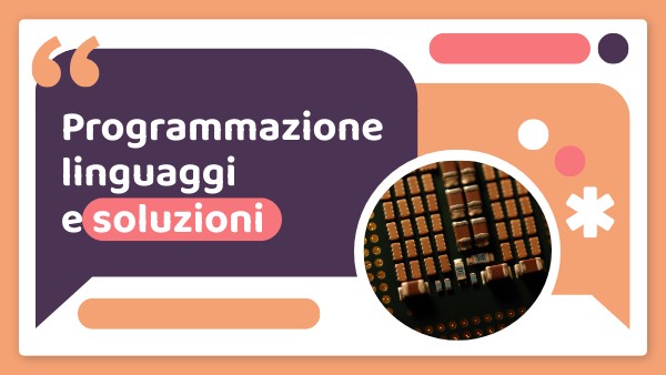 programmazione linguaggi e soluzioni