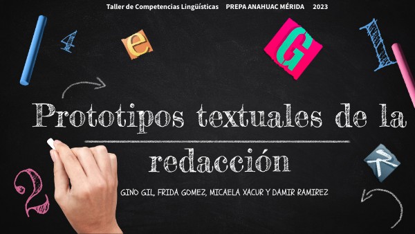 Actividad 4. Prototipos textuales de la redacción | Genially
