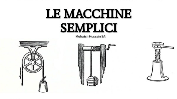 le macchine semplici | Genially