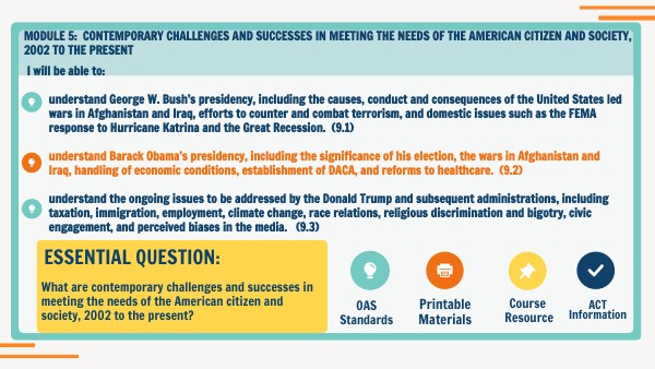 USH B Module 5 Landing