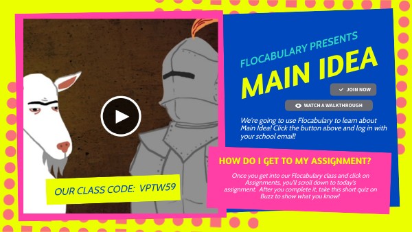 Flocabulary - Main Idea | Genially