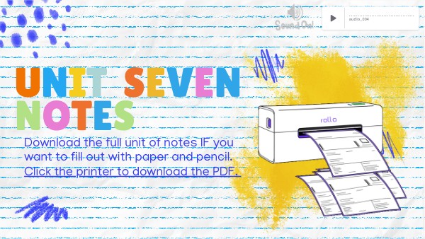 Unit 7 Notes download | Genially