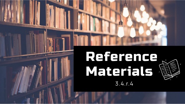 Using Reference Materials