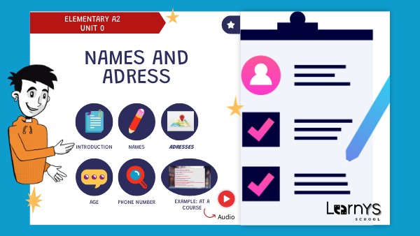 NAMES AND ADDRESSES UNIT 0 LEVEL A2