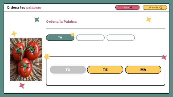 ORDENA LAS PALABRAS EDU | Genially