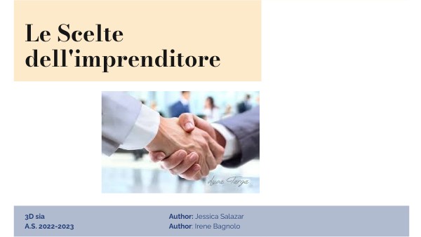 Le scelte di gestione dell’imprenditore | Genially