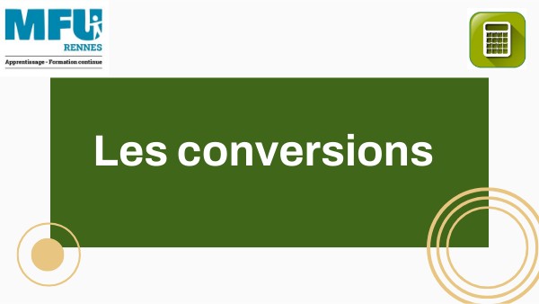 Maths - Les conversions