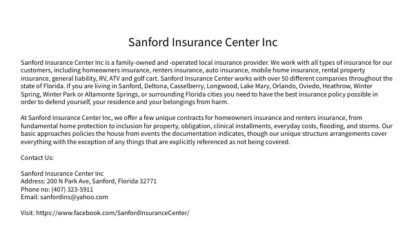 sanfordinsurancecenterinc | Genially