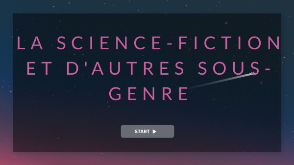 Sciences fiction 3G | Genially