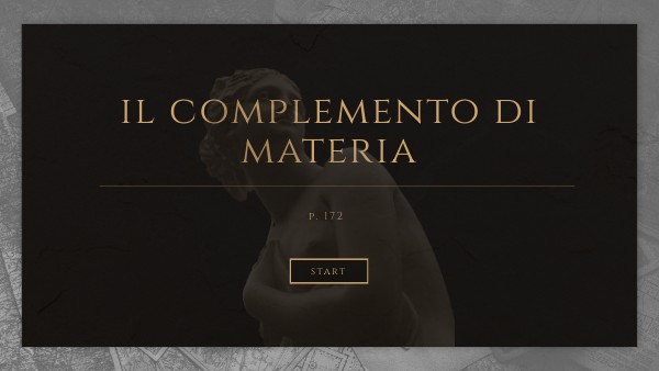 Il complemento di materia | Genially