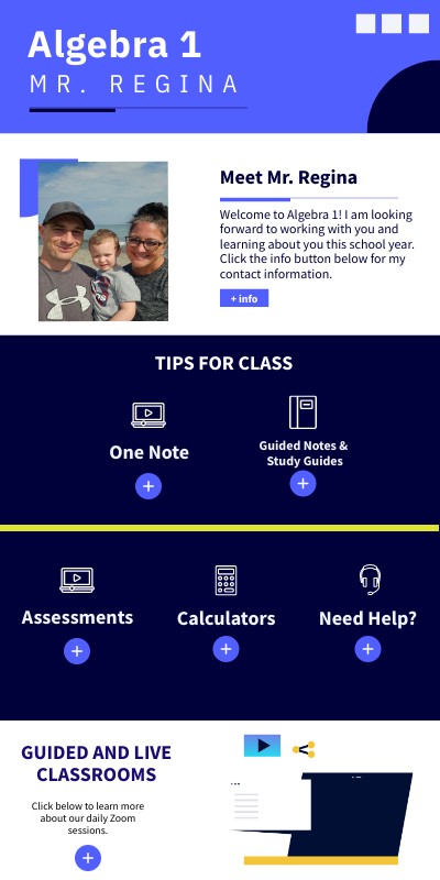 Mr. Regina's Algebra 1 Class