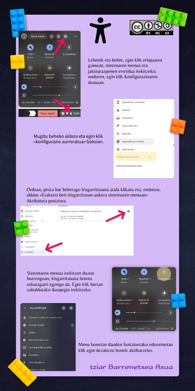 Irisgarritasuna Chromebook-ean