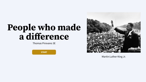 People who made a difference