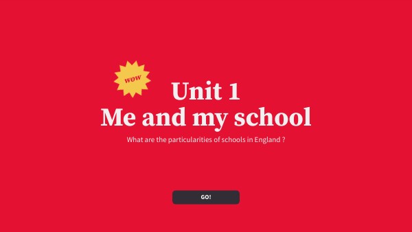 5e - Unit 1 Me and my school | Genially