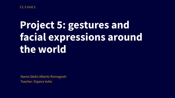 gestures and facial expressions around the world | Genially