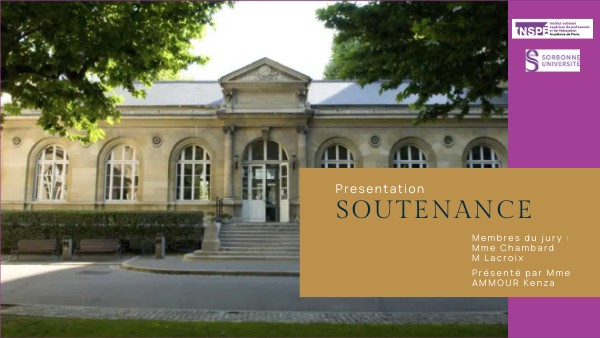 Soutenance présentation