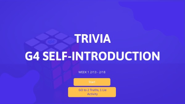 G4 Self Introduction | Genially