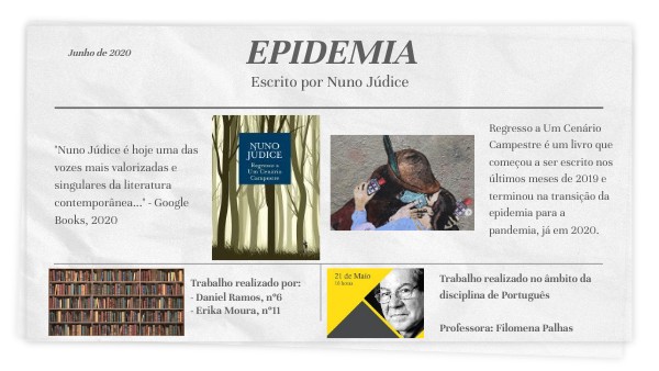 Epidemia de Nuno Júdice | Genially
