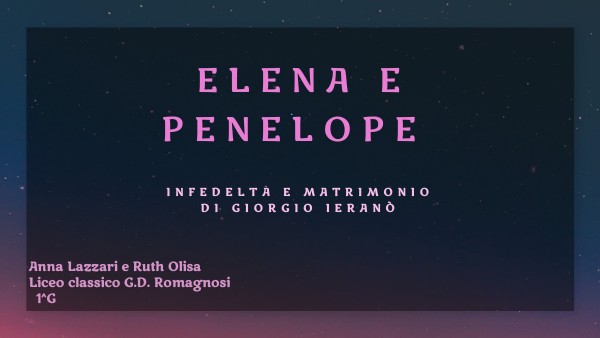 ELENA E PENELOPE | Genially