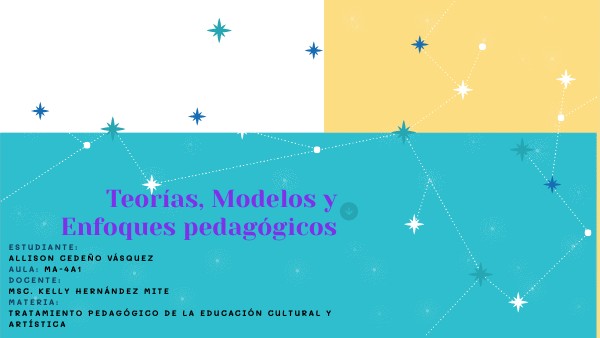 Teorías, modelos y enfoques pedagógicos - Allison Cedeño Vásquez | Genially