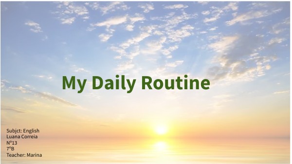 My Daily Routine | Genially