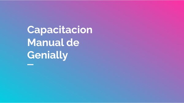 MANUAL GENIALLY | Genially