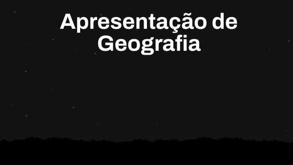 Apresentação slide geografia