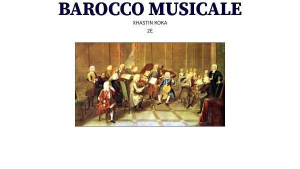 BAROCCO MUSICALE