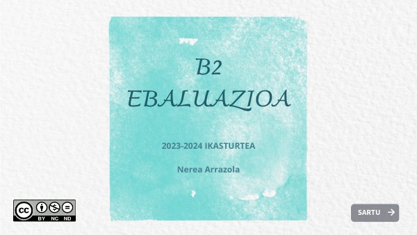 B2-EBALUAZIOA