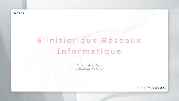 sae initiation réseau | Genially