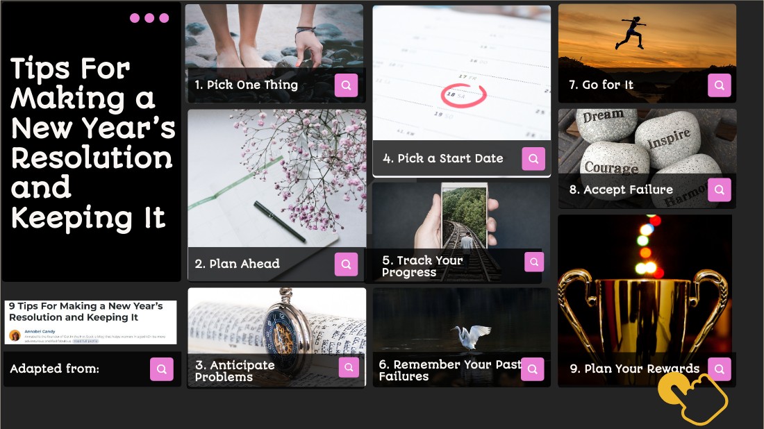 Making New Year's resolution and keeping it | Genially