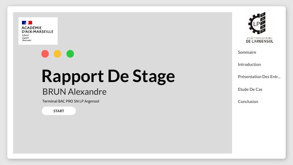 BRUN Alexandre RAPPORT PFMP