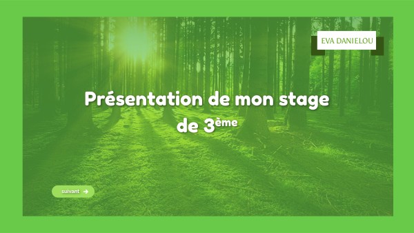 Eva Danielou présentation de stage