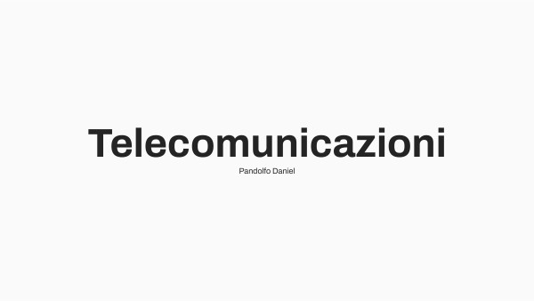 Telecomunicazioni | Genially