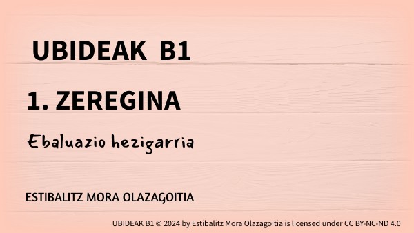 B1 UBIDEA- 1. ZEREGINA | Genially