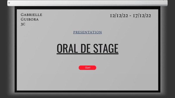 Oral de stage