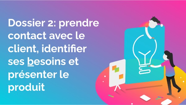 Dossier 2 : prendre contact avec le client, identifier ses besoins ... | Genially
