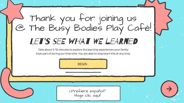 Busy Body Cafe Exit Ticket