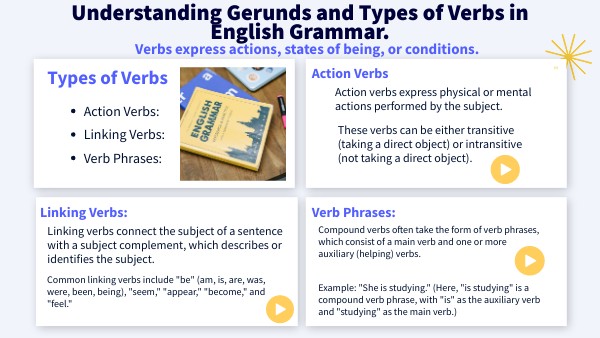 Gerunds and Verbs