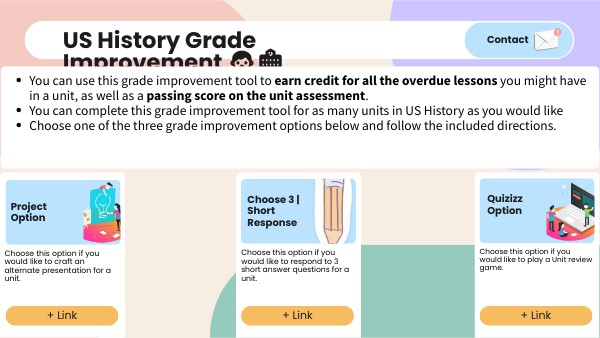 World History Grade Improvement | Genially