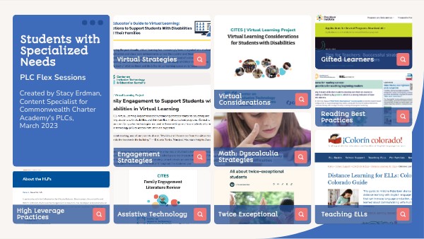 Students with Specialized Needs Flex Session Resources